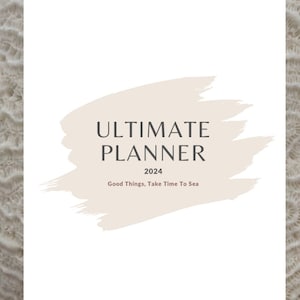 Digital Planner, 2024 Monthly Planner, Sea Beach Planner, Digital Art ...