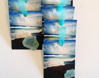 Sea Glass Gift Tags Party Tags Beach Theme Tags Gift Tags | Etsy