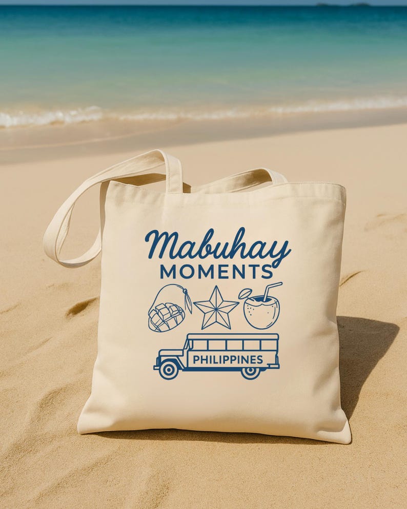 Mabuhay Moments Cotton Canvas Tote Bag, Eco-friendly Shopping Bag ...