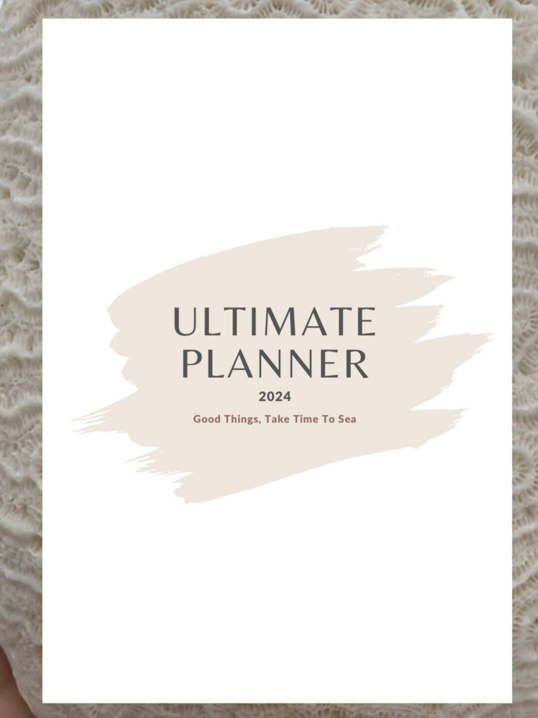 Digital Planner, 2024 Monthly Planner, Sea Beach Planner, Digital Art ...