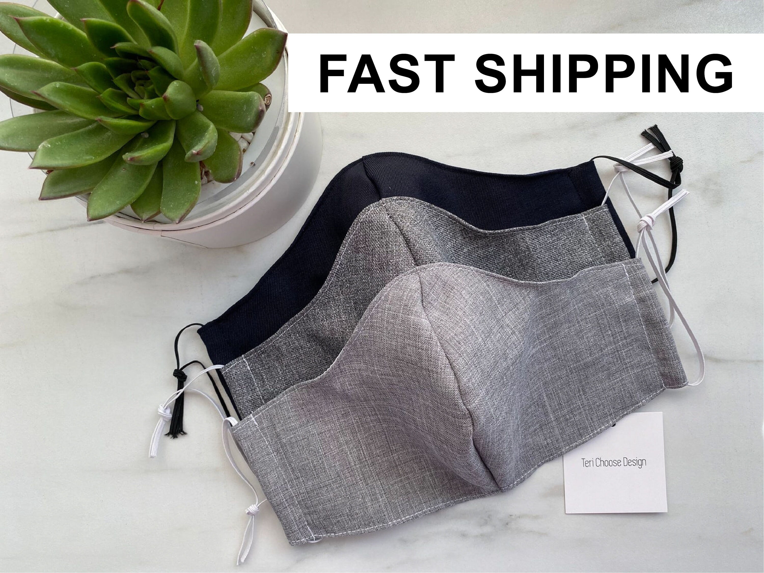 USA Made / Formal Business Men's Fabric Face Masks With - Etsy