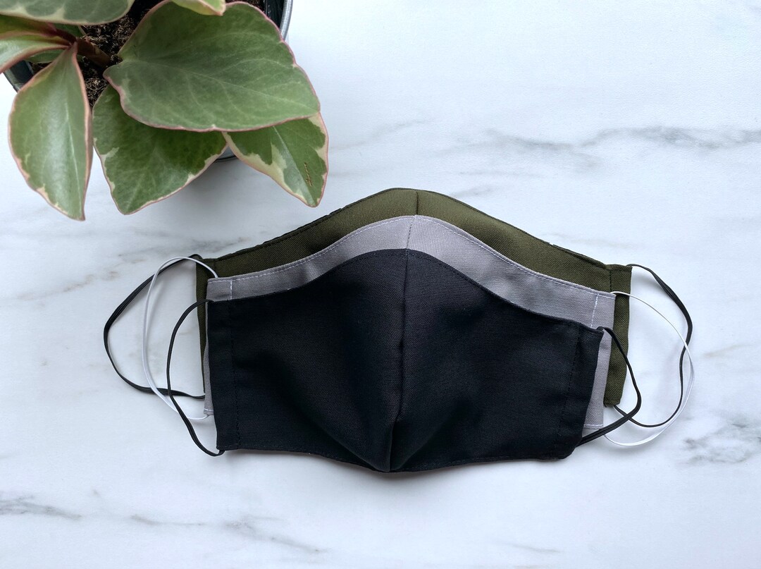 Sturdy Every Day / Work Cotton Fabric Face Masks for Adults & Kids With ...