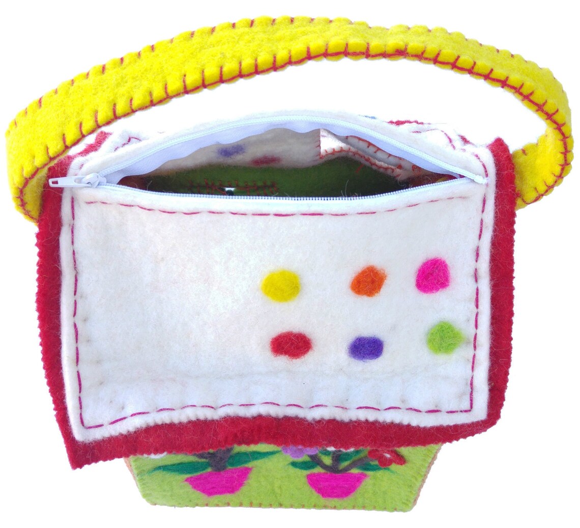 Wool Handmade Dollhouse, Carry Along Bag, Portable Dollhouse, Doll ...