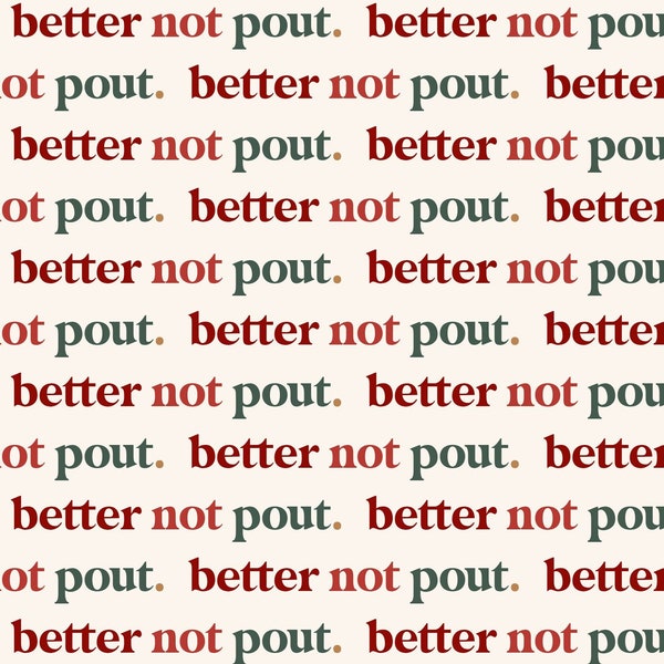 Better Not Pout Fabric - Etsy