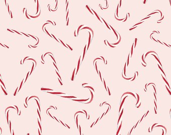 Christmas Candy Fabric Peppermint Candy on Red by Johannaparkerdesign ...