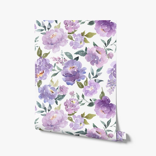 Removable Wallpaper Purple - Etsy