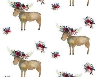 Moose fabric | Etsy