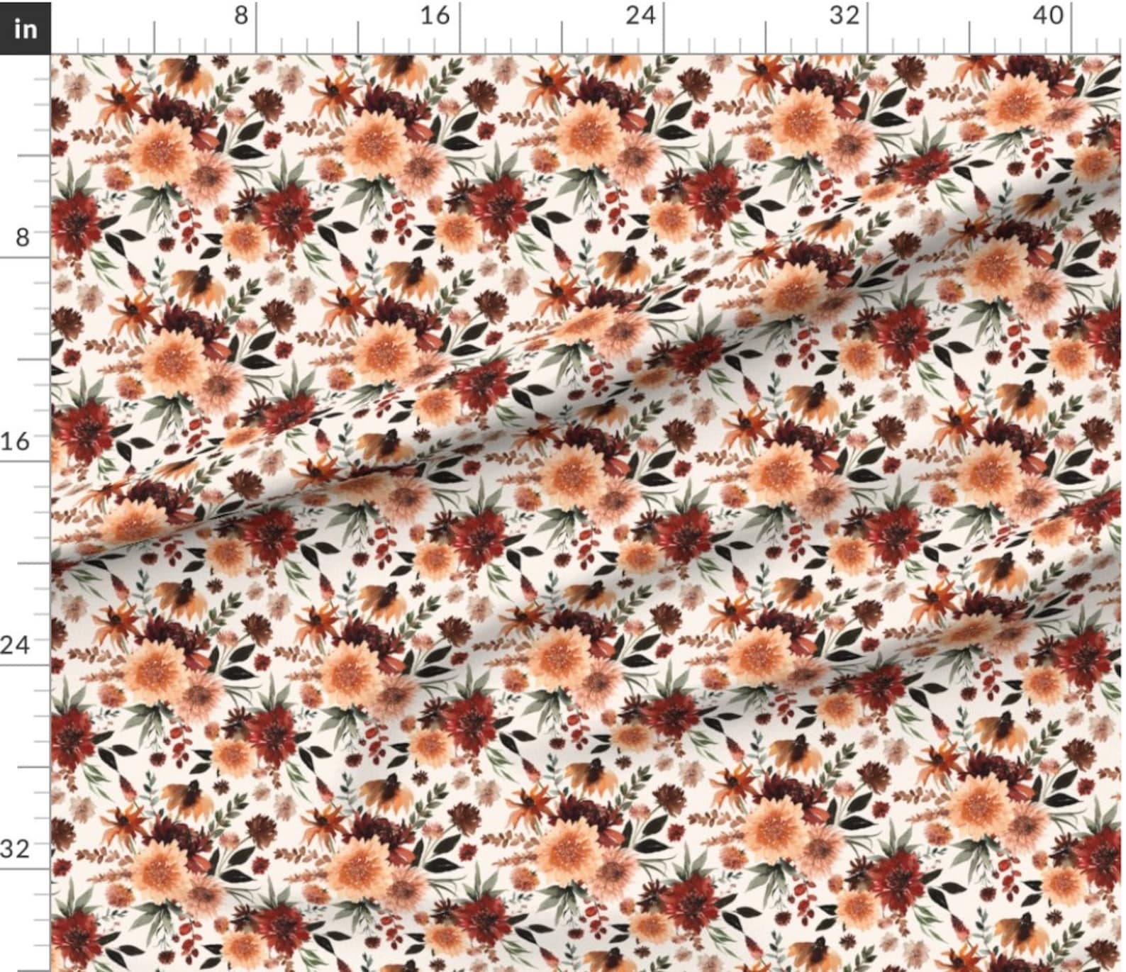 Wilder Fall Floral Fabric by the Yard. Autumn, Botanical, Nature ...