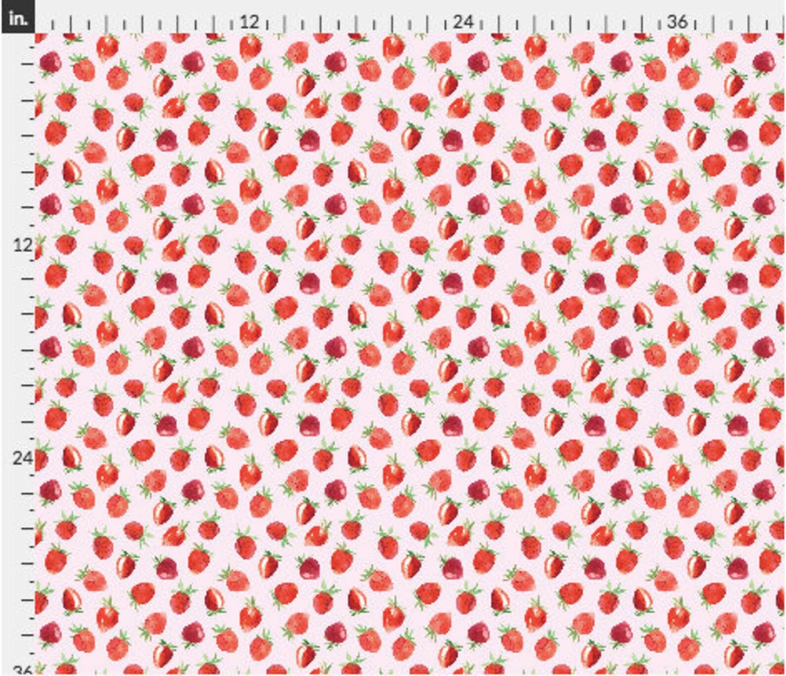 Red Strawberries Fabric by the Yard. Quilting Cotton Organic - Etsy