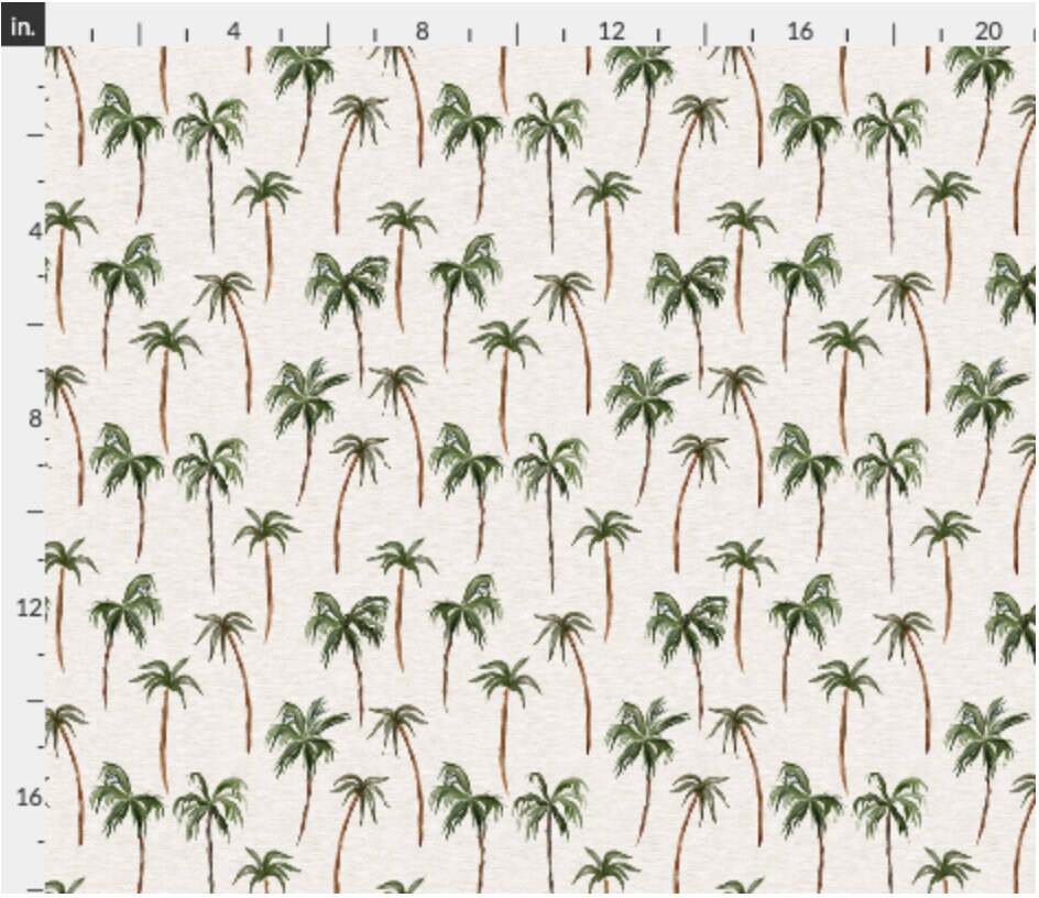 Watercolor Palm Trees Fabric by the Yard. Quilting Cotton - Etsy