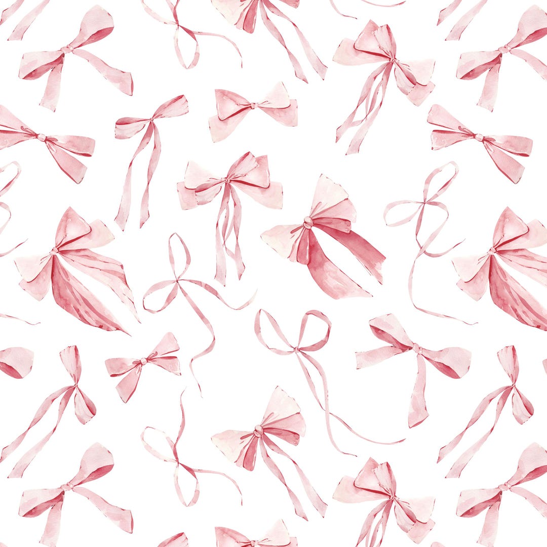 Pink Bows Fabric by the Yard. Quilting Cotton, Sateen, Knit, Jersey ...