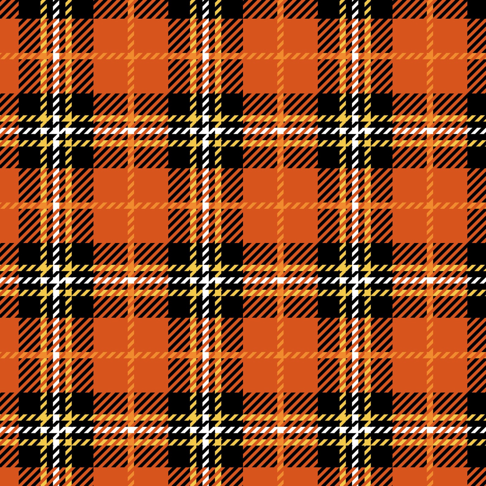 Halloween Plaid Fabric by the Yard. Quilt Cotton, Organic Knit, Jersey ...