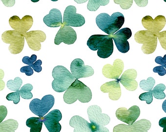 Shamrock Shuffle Fabric by the Yard - Four Leaf Clover, St Patricks Day ...