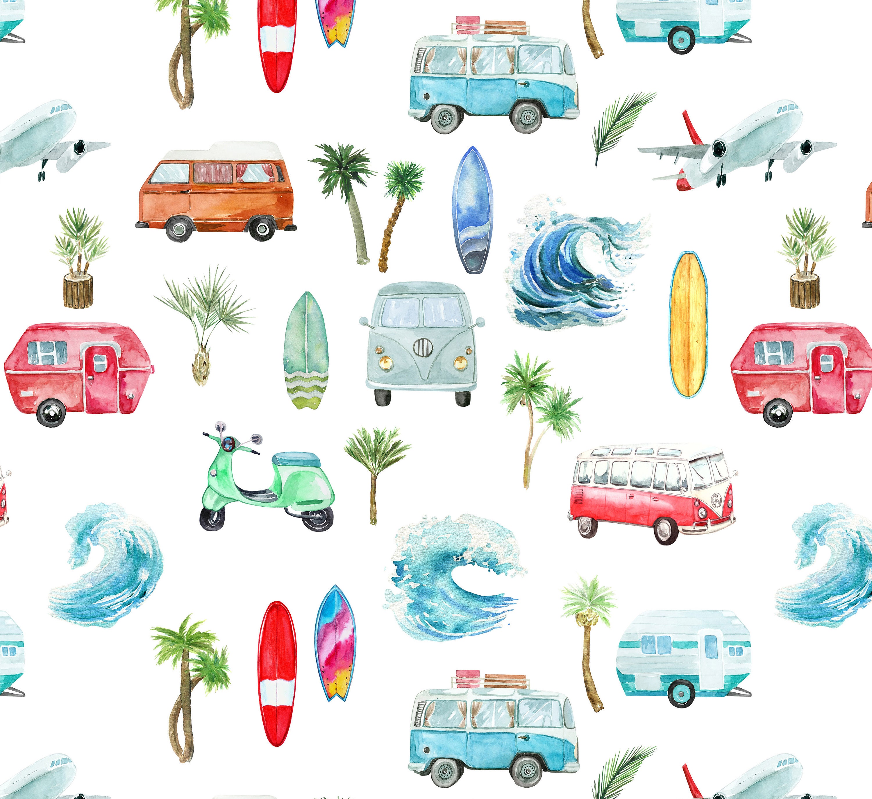 Beach Pattern Fabric