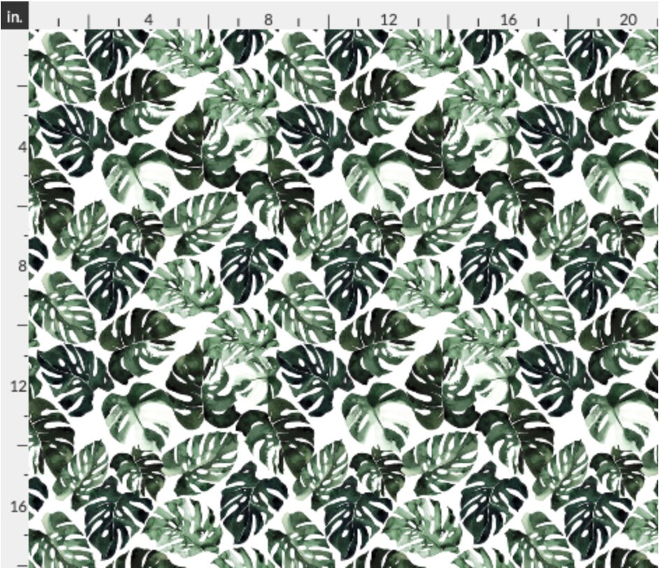 Monstera Tropical Leaves Fabric by the Yard. Quilting Cotton - Etsy