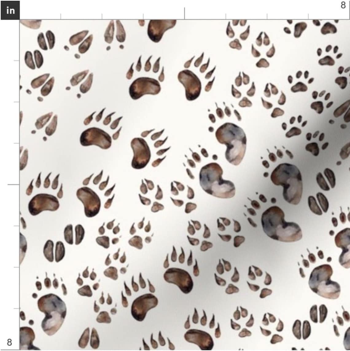 Animal Tracks Fabric by the Yard. Quilting Cotton, Organic Knit, Minky ...
