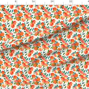 Peaches Fabric by the Yard. Quilting Cotton, Organic Knit, Jersey, or ...