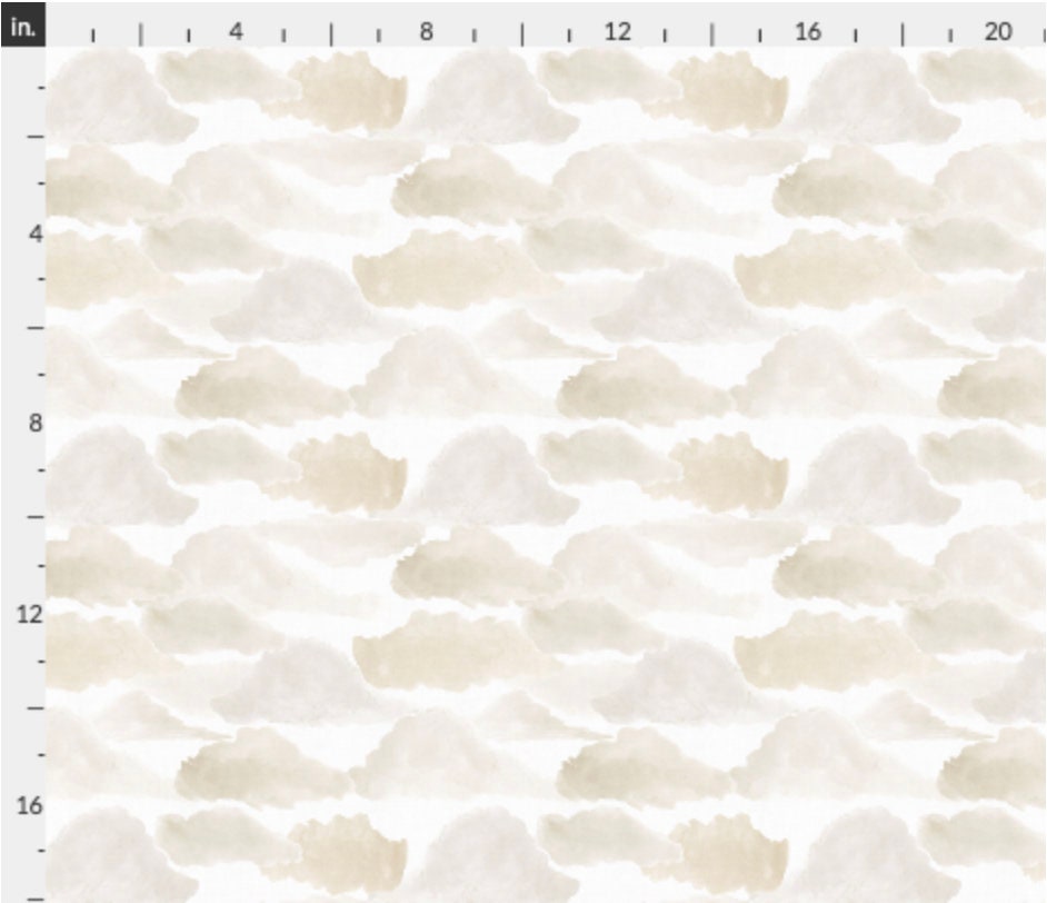 Vintage Cloud Fabric by the Yard. Quilting Cotton Poplin - Etsy