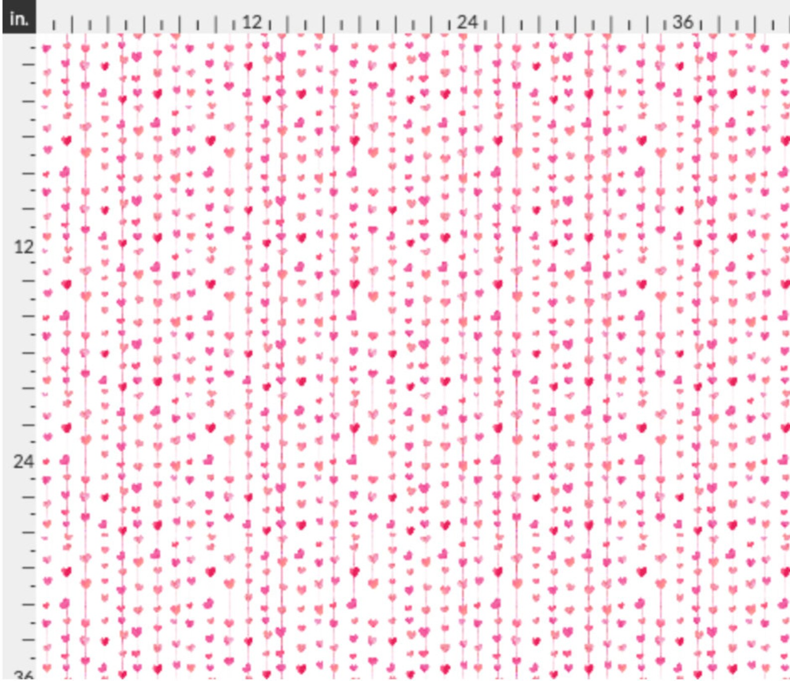 Heart Strings Fabric Valentine's Day Fabric Watercolor - Etsy