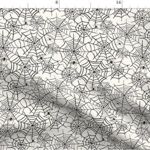 Spider Web Halloween Fabric by the Yard. Quilting Cotton, Sateen ...
