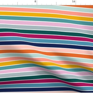 Bold Stripes Fabric - Colorful Rainbow Stripe, Striped, Minimalist ...
