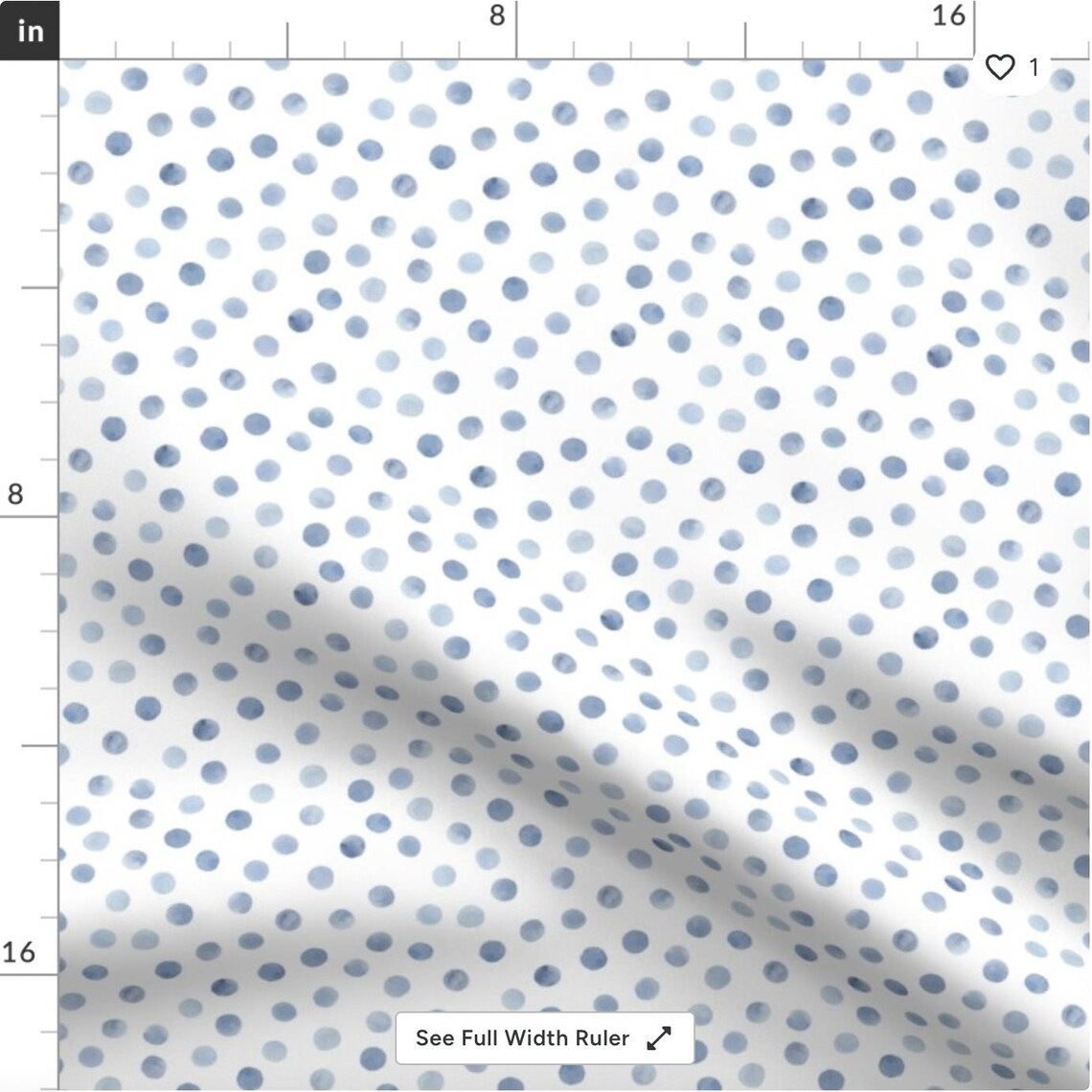 Blue Dots Fabric in Quilting Cotton, Poplin, Organic Knit, Jersey ...