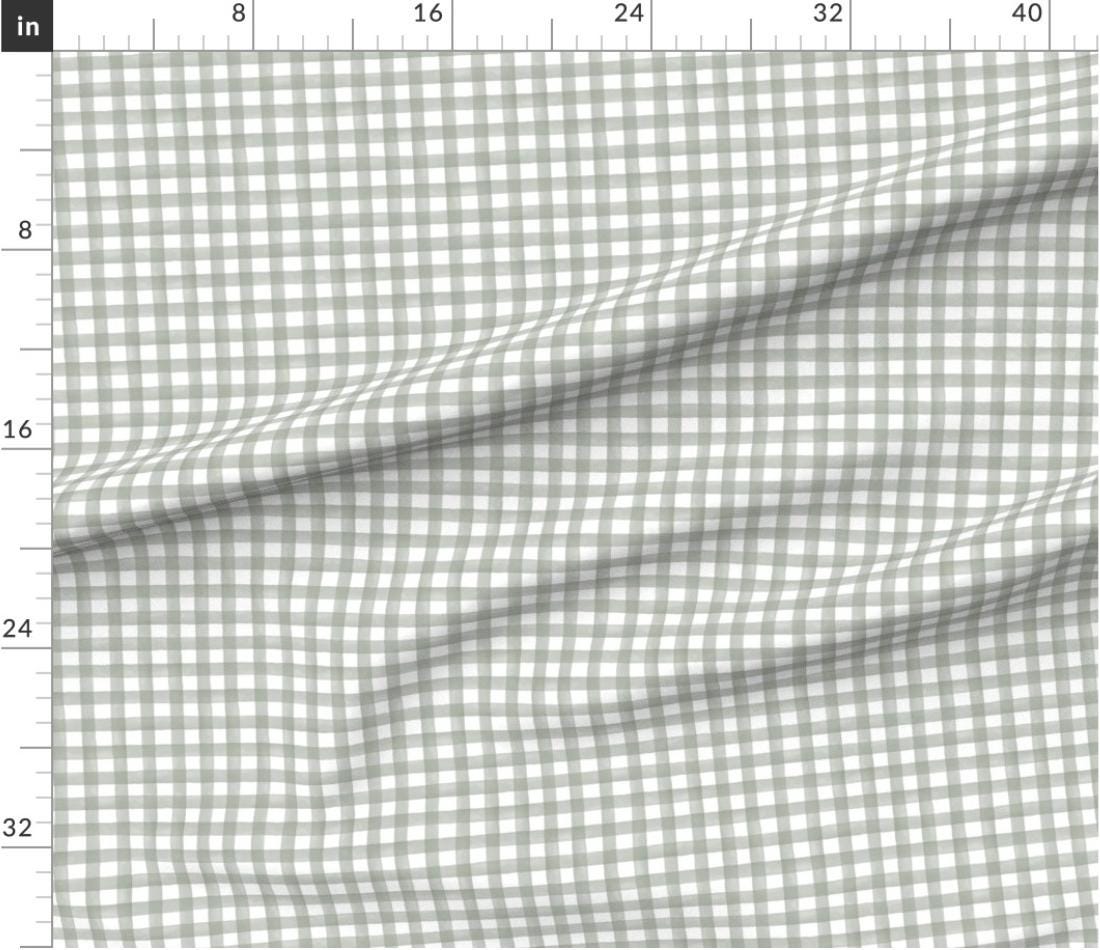 French Gray Sage Buffalo Check Fabric by the Yard. Quilting Cotton ...