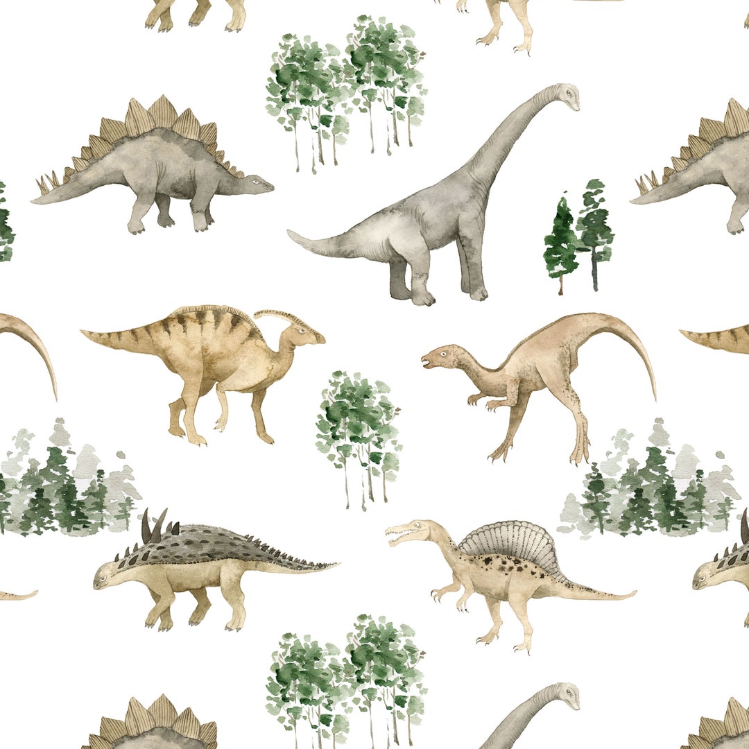 Dinosaur Days Fabric by the Yard Available in Quilting Cotton, Poplin ...