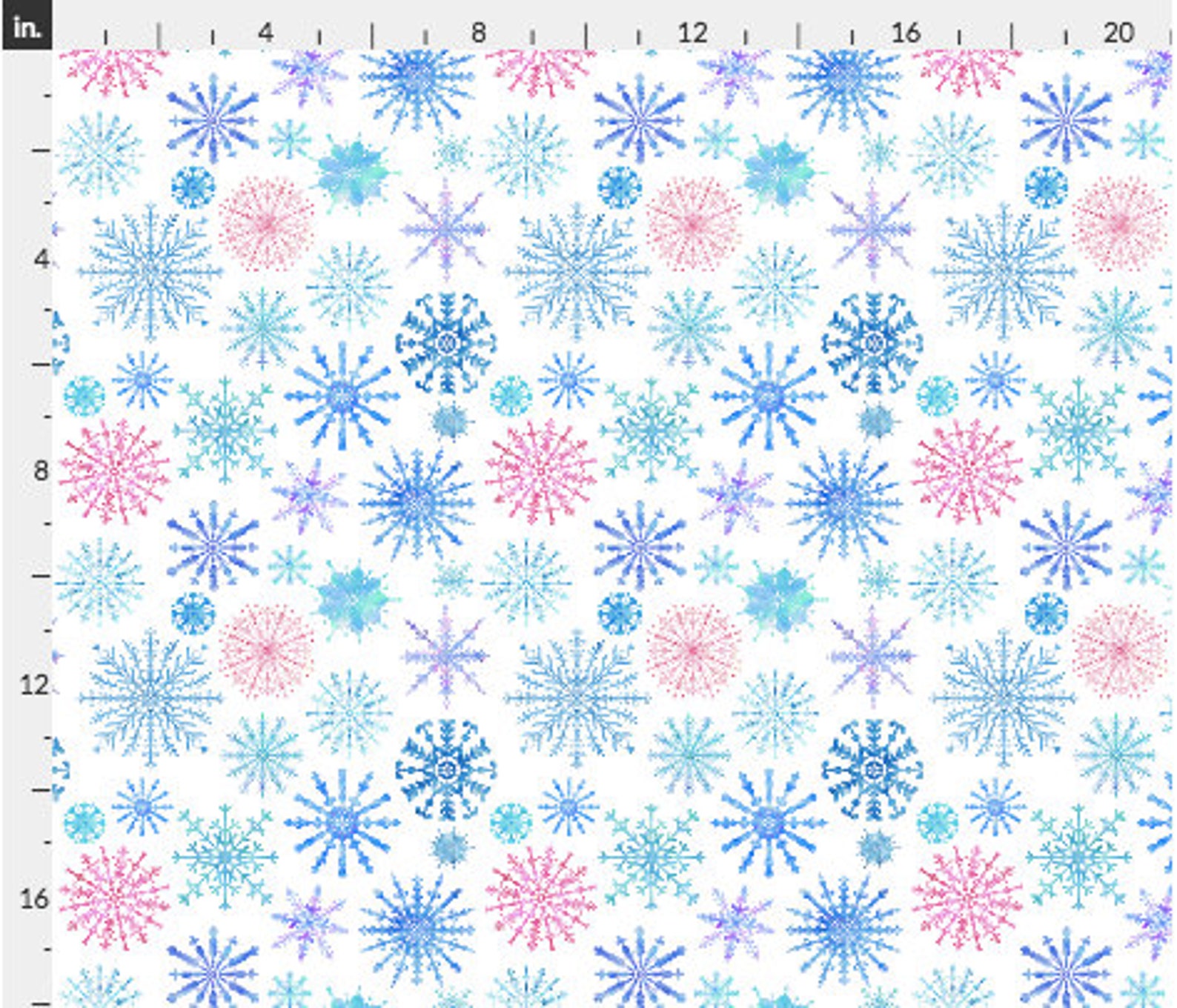 Winter Snowflakes Fabric by the Yard. Quilting Cotton Knit - Etsy
