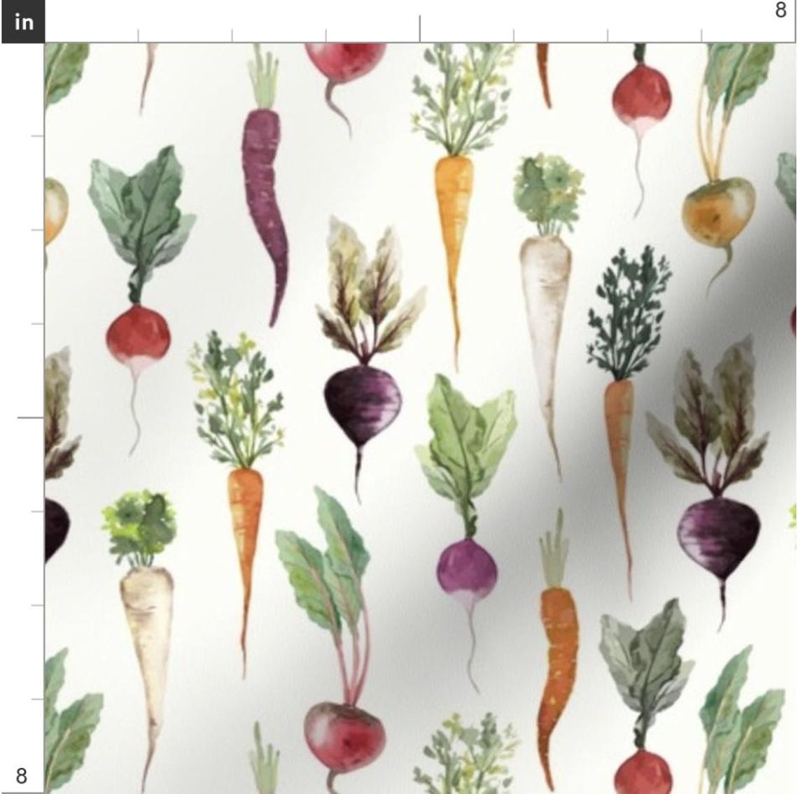 Root Vegetables Fabric by the Yard. Quilting Cotton, Poplin, Knit, Home ...
