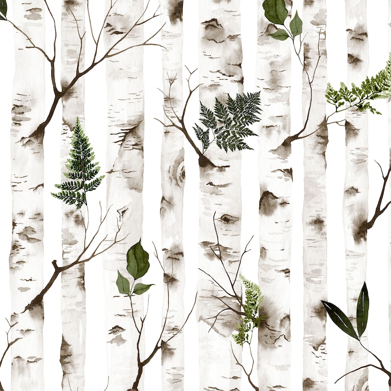 Birch Tree Fabric - Etsy