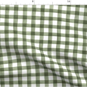 Fall Buffalo Check Plaid in Olive Fabric by the Yard. Quilting Cotton ...