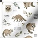 Watercolor Raccoon Fabric by the Yard. Fall, Autumn, Mudcloth ...