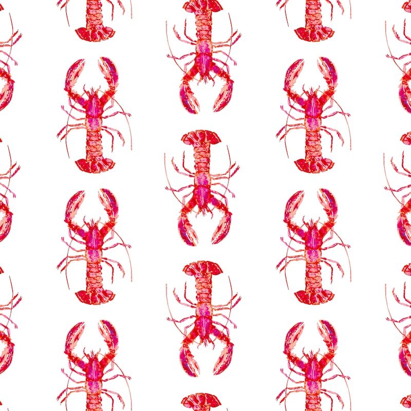 Lobster Print Fabric - Etsy