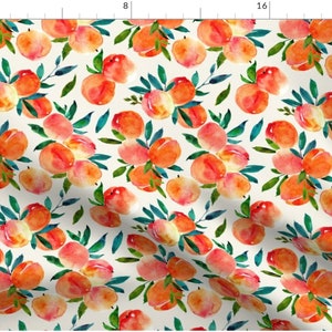 Peaches Fabric by the Yard. Quilting Cotton, Organic Knit, Jersey, or ...