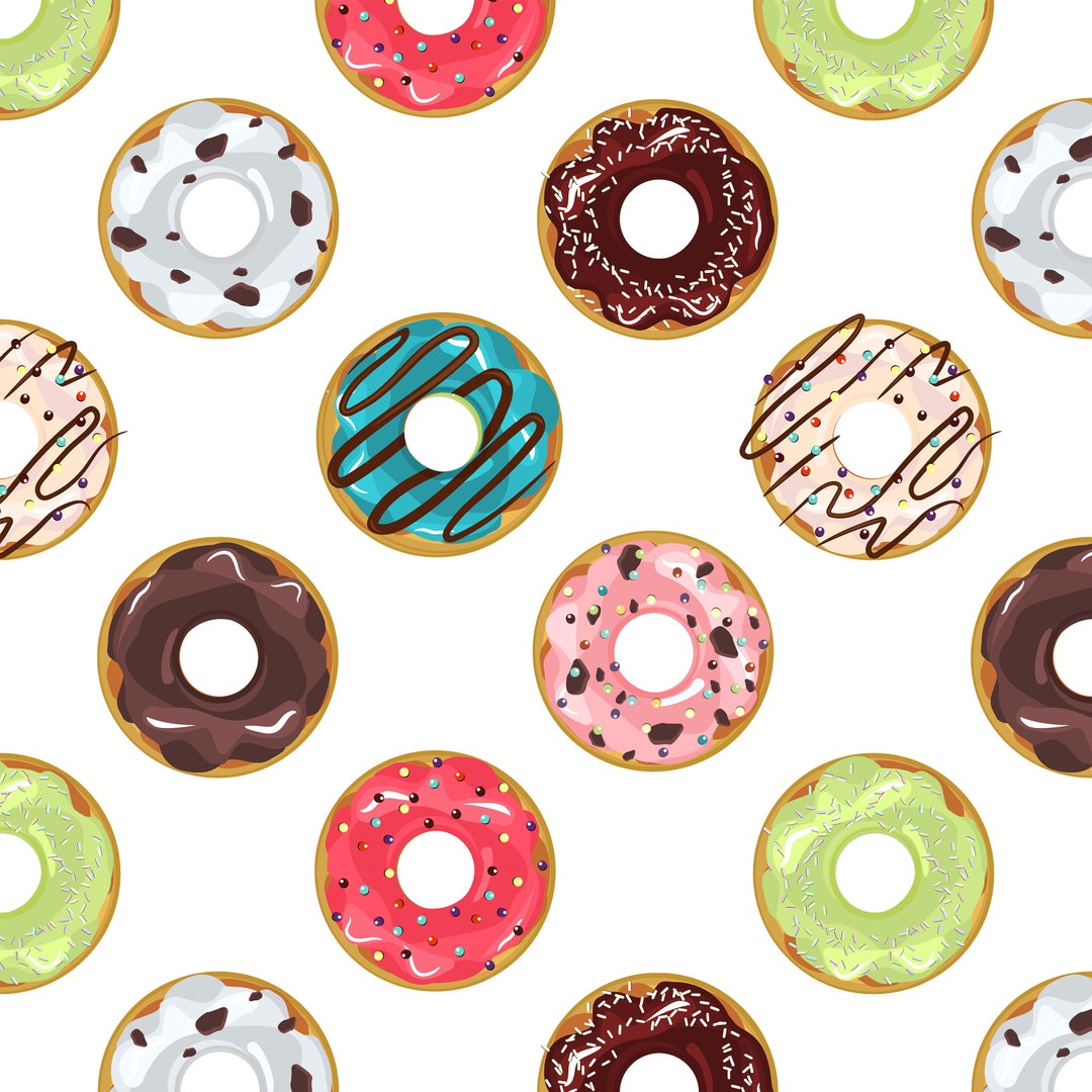 Donut Fabric by the Yard. Quilting Cotton, Minky, Organic Knit or ...