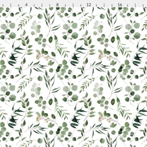 Eucalyptus Leaves Fabric by the Yard. Quilting Cotton Organic - Etsy