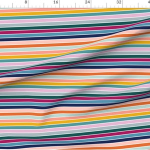 Bold Stripes Fabric - Colorful Rainbow Stripe, Striped, Minimalist ...