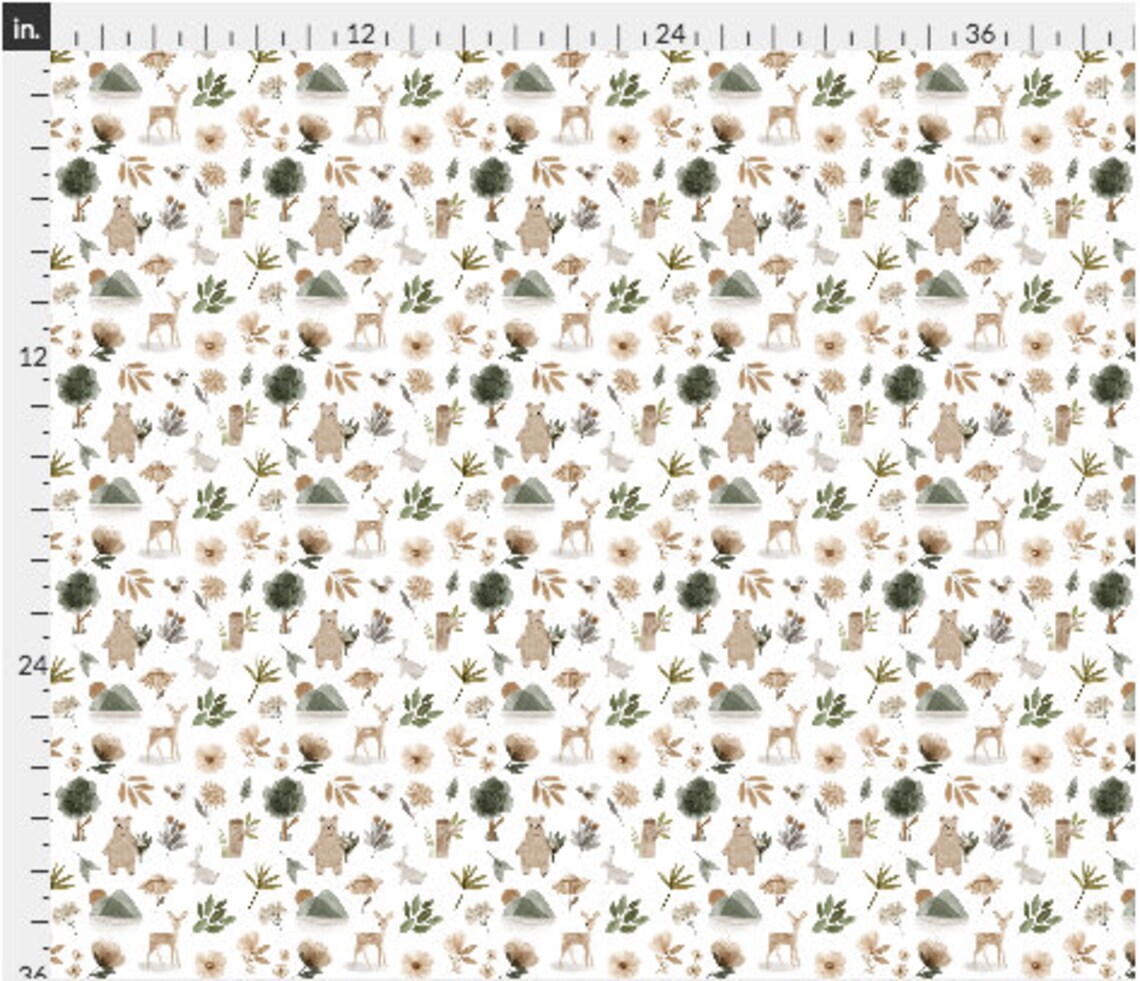 Woodland Springs Fabric by the Yard. Quilting Cotton Organic - Etsy