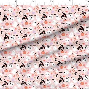 Spooky Cute Halloween Fabric by the Yard. Pumpkins, Autumn, Fall Fabric ...