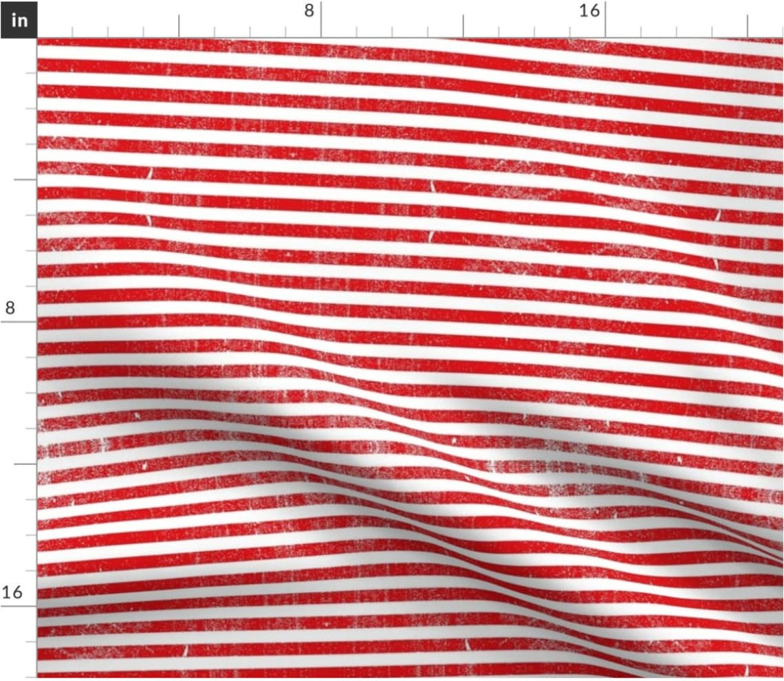 Distressed Red Stripes Fabric by the Yard. Quilting Cotton, Knit ...