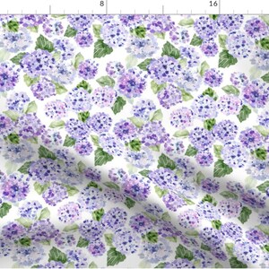 Hydrangea Floral Fabric by the Yard. Quilting Cotton, Organic Knit ...