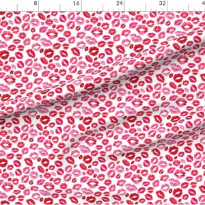 Love Lips Fabric by the Yard. Quilting Cotton, Sateen, Poplin, Organic ...