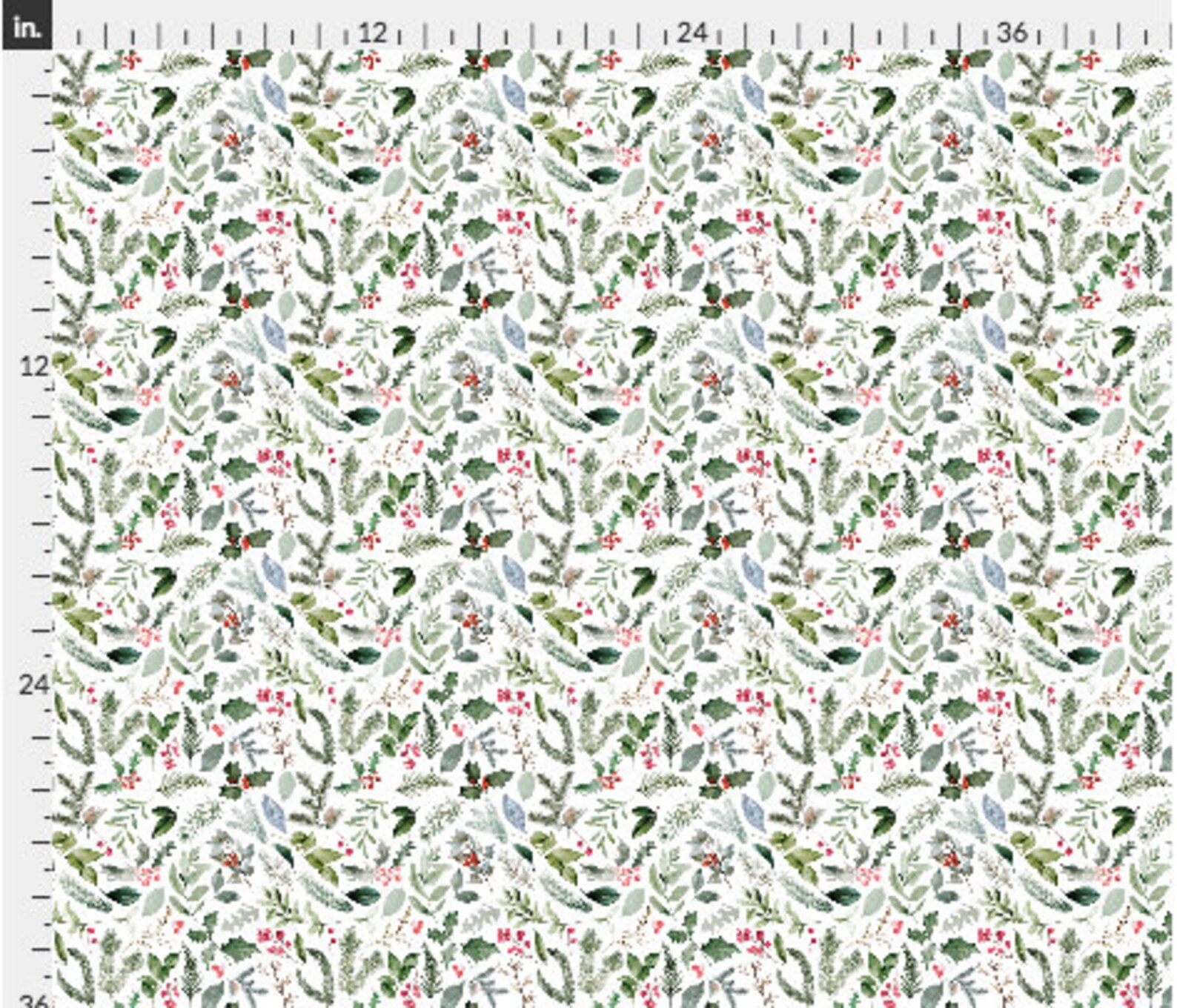 Pine and Berry Floral Fabric by the Yard. Quilting Cotton - Etsy
