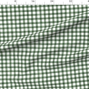 Woodland Dark Green Buffalo Check Plaid Fabric by the Yard. Quilting ...