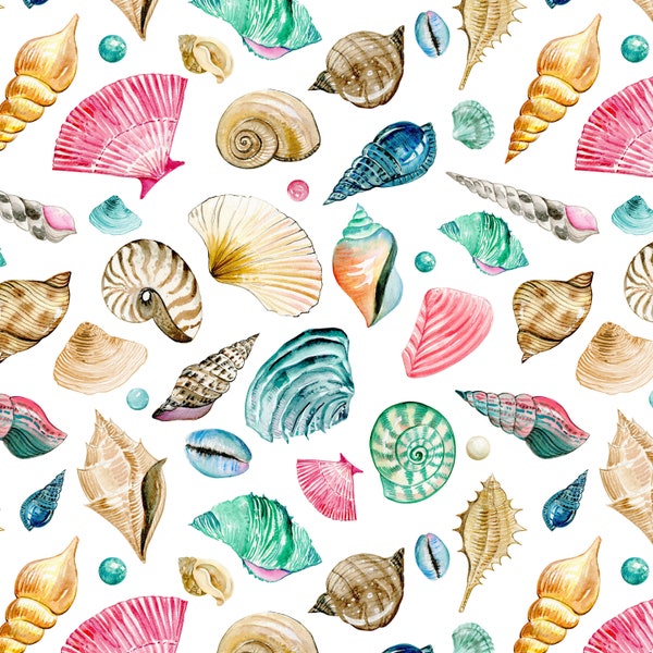 Sea Shell Fabric - Etsy