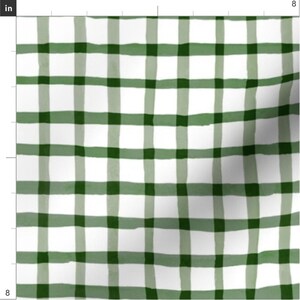 Emerald Green Buffalo Check Plaid Fabric by the Yard. Quilting Cotton ...