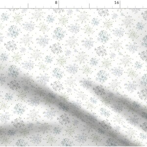 Lace Snowflakes Fabric by the Yard. Quilting Cotton, Knit, Jersey, or ...