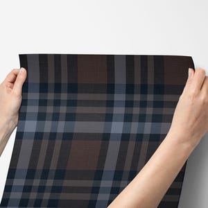 Hickory and Navy Plaid Wallpaper, Heritage, Masculine, Rustic, Office ...