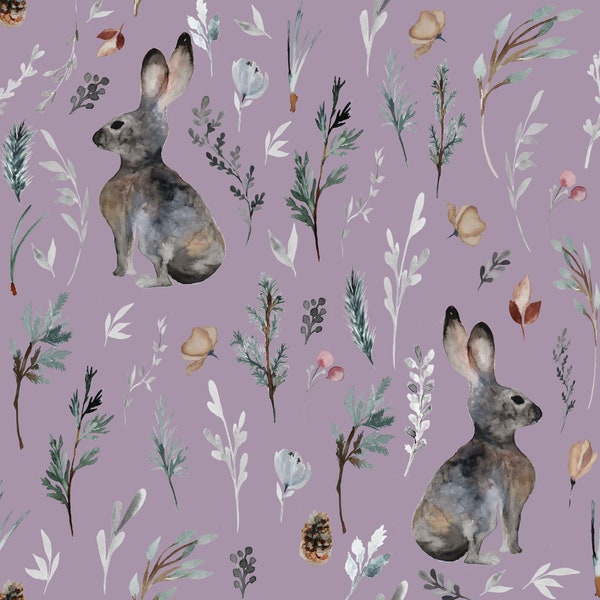 Bunny Print Fabric - Etsy